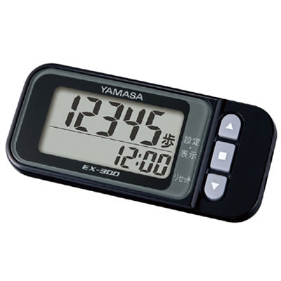 【店頭在庫限り】山佐時計計器(YAMASA) 万歩計 ポケット万歩 らくらくまんぽ＜ブラック＞ EX-300 - FITNESS WEB